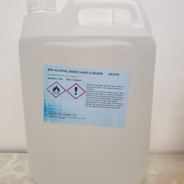 Alcohol Based Liquid Hand Wash 5 Litre – 60% Alcohol