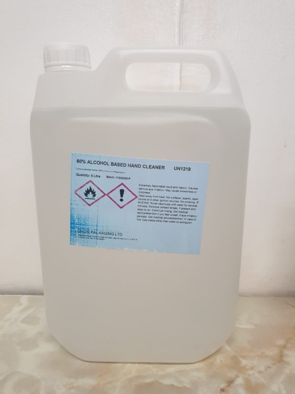 Alcohol Based Liquid Hand Wash 5 Litre – 60% Alcohol