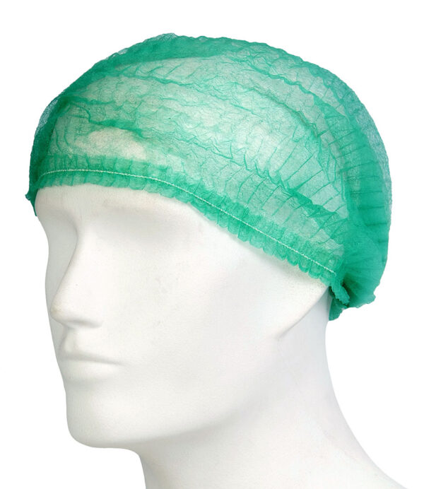Green Disposable Mop Caps – 100 Per Pack